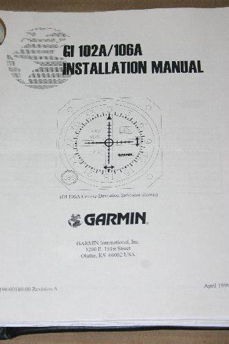 Garmin GI-102A/106A Indicator Installation Operation Manual Avionics GI106A