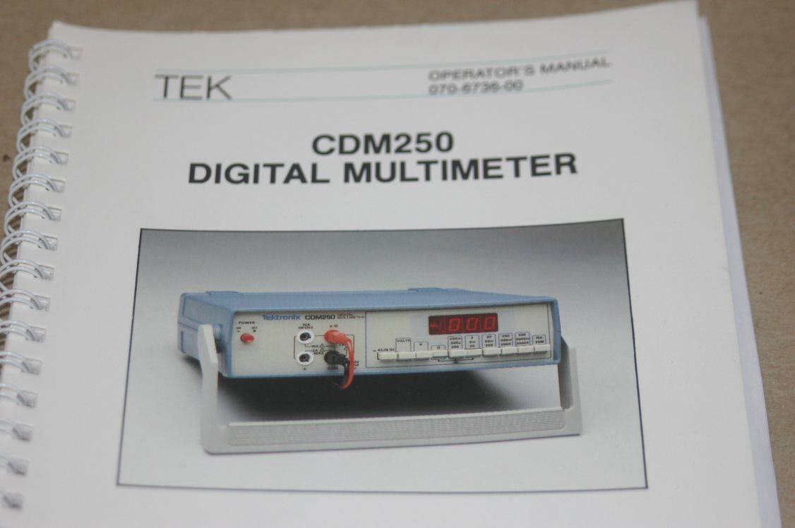 Tek Tektronix CDM250 Digital Multimeter Instruction Operator's Guide Manual