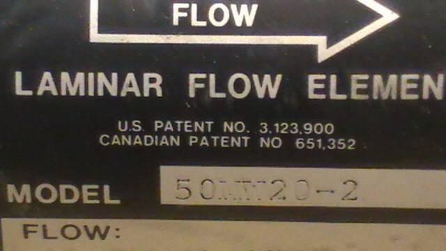 Meriam 50MW20-2 2" Laminar Flow Element used