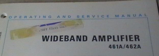 HP 461A/462A Wideband amplifier Operating and Service Manual