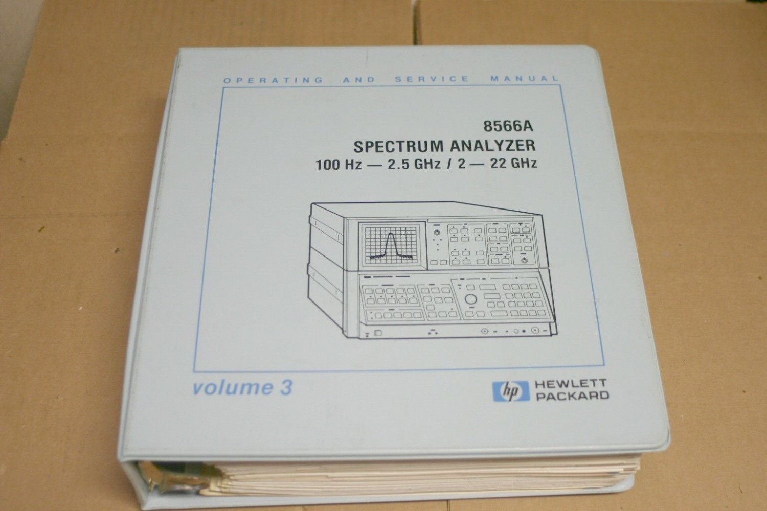 HP 8566A Spectrum Analyzer Vol. 3 100Hz-2.5 GHz-22 GHz Operating ...