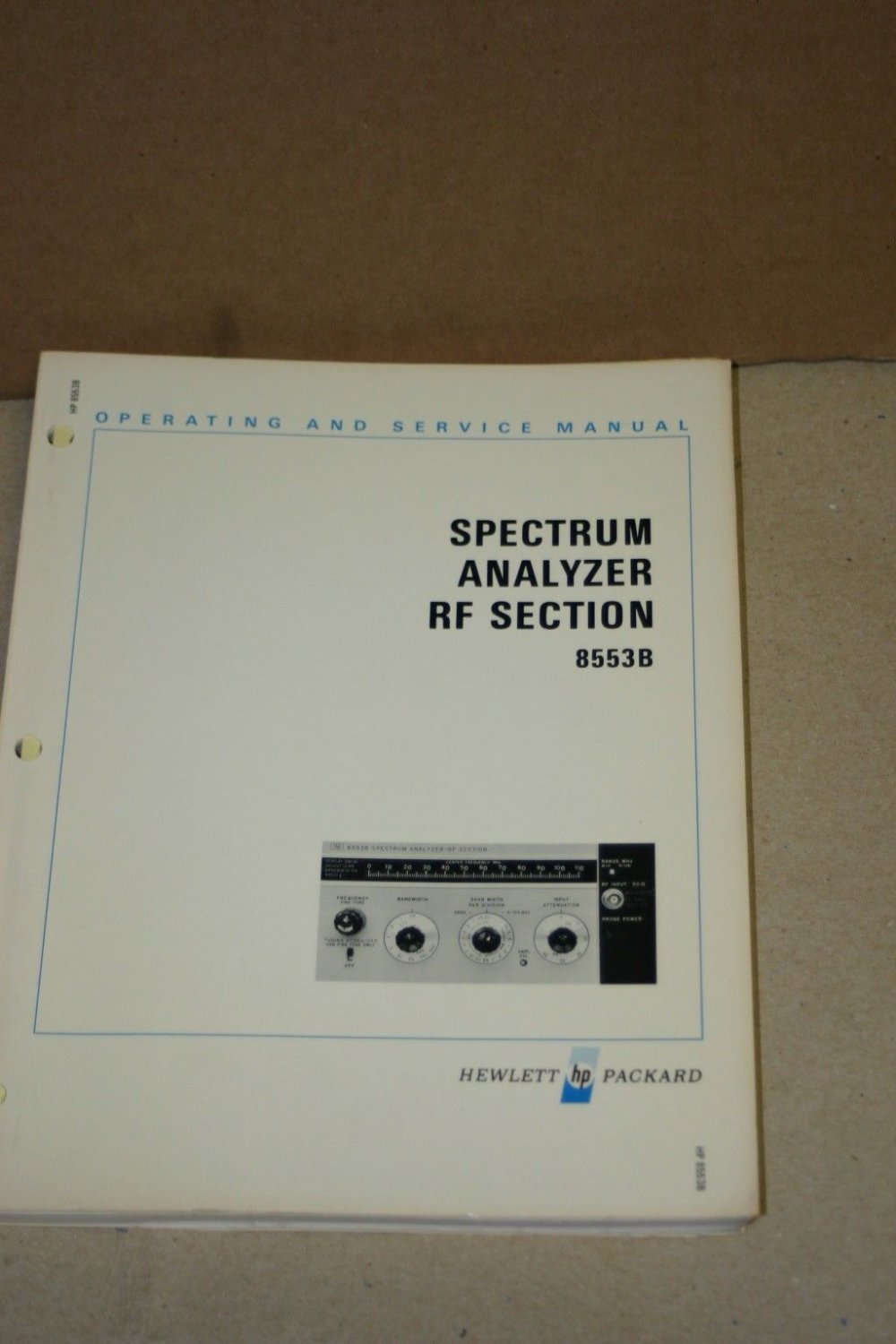 HP 8553B Spectrum Analyzer RF Section Operating & Service Manual