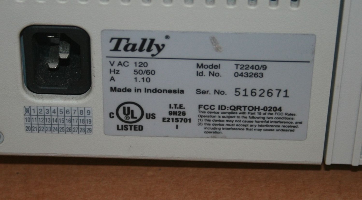 Notifier By Honeywell PRN-6 Tally Dascom T2240/9 Dot Matrix Printer 4 ...
