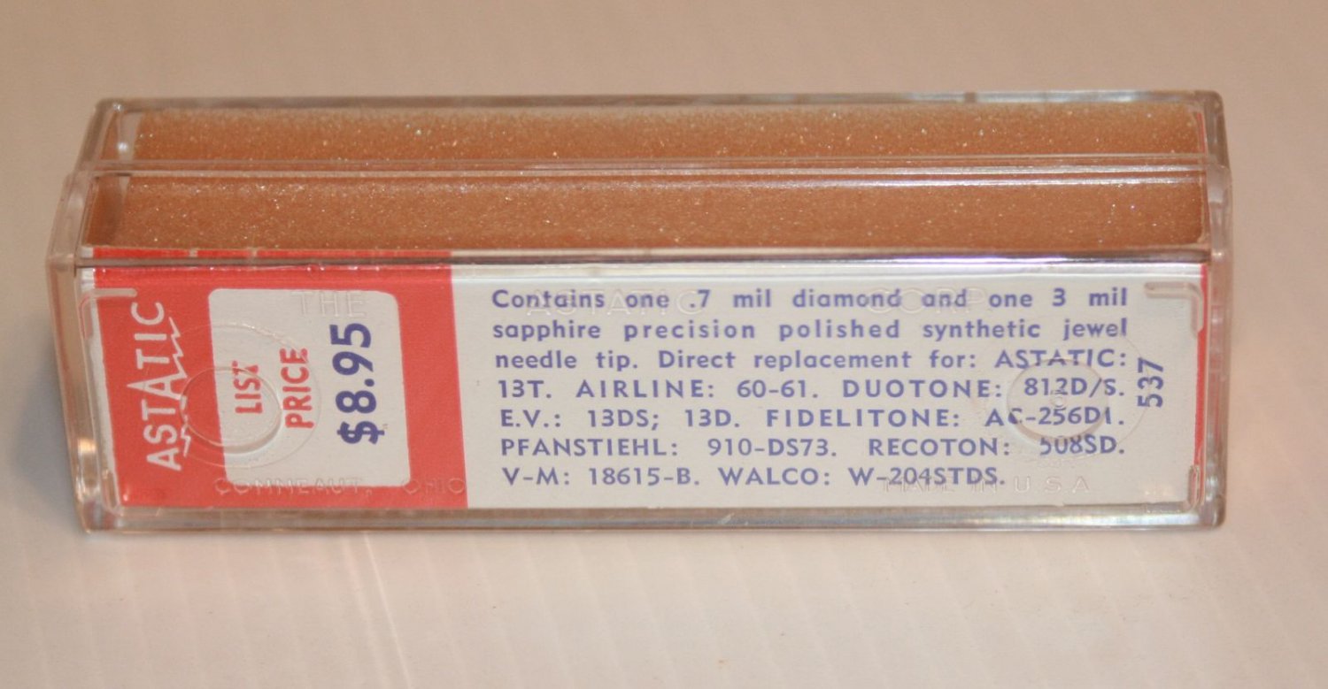 New Astatic 13TX Plug-in Soundflo Stereo Cartridge with Needle/Stylus ...