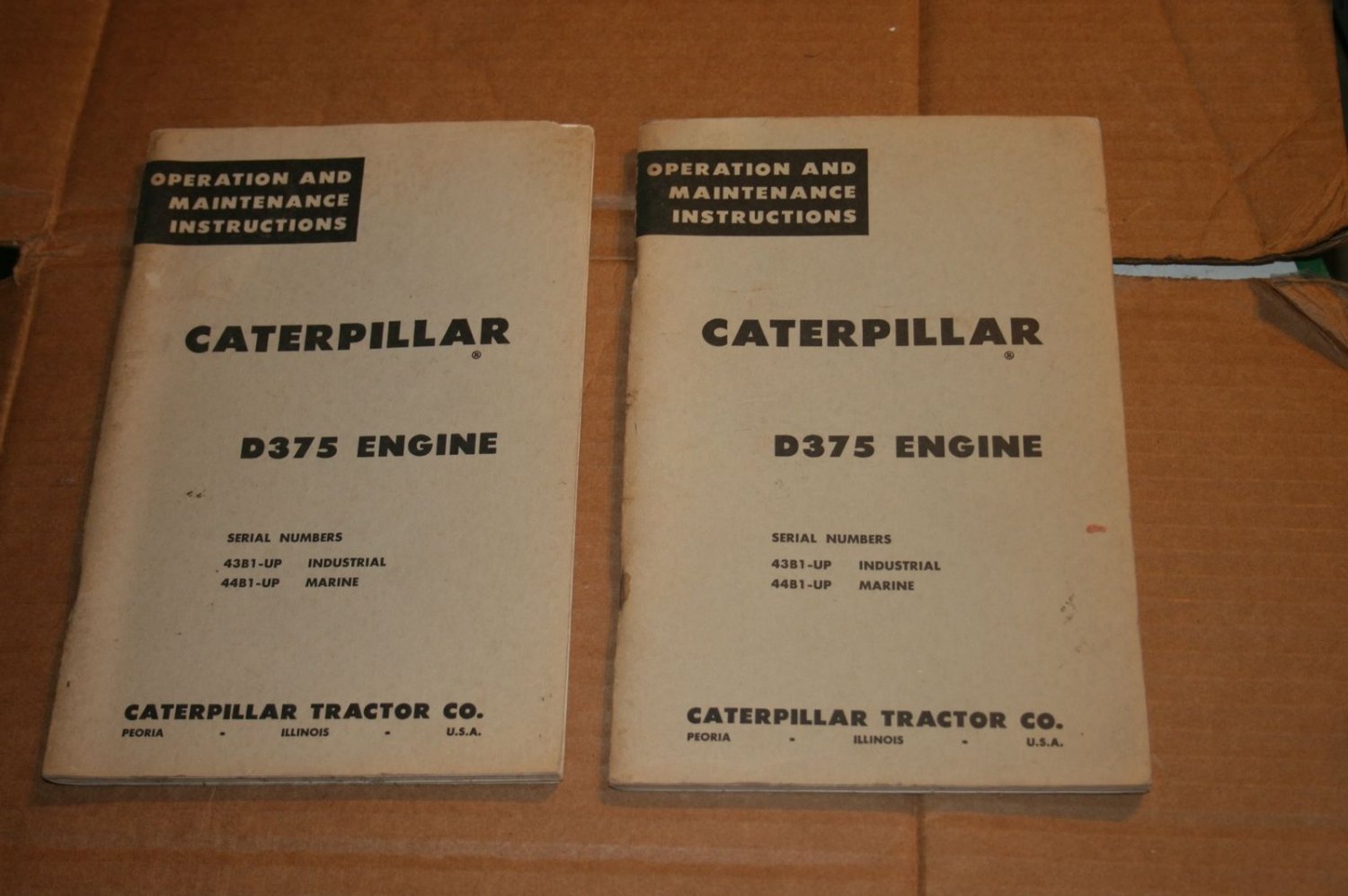 Caterpillar D375 Engine Ser.Nos. 43B1-UP Industrial, 44B1-UP Marine