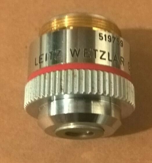 Leitz Wetzlar 4X Objective, EF 4/0.12 160/- Microscope Lens laborlux ...