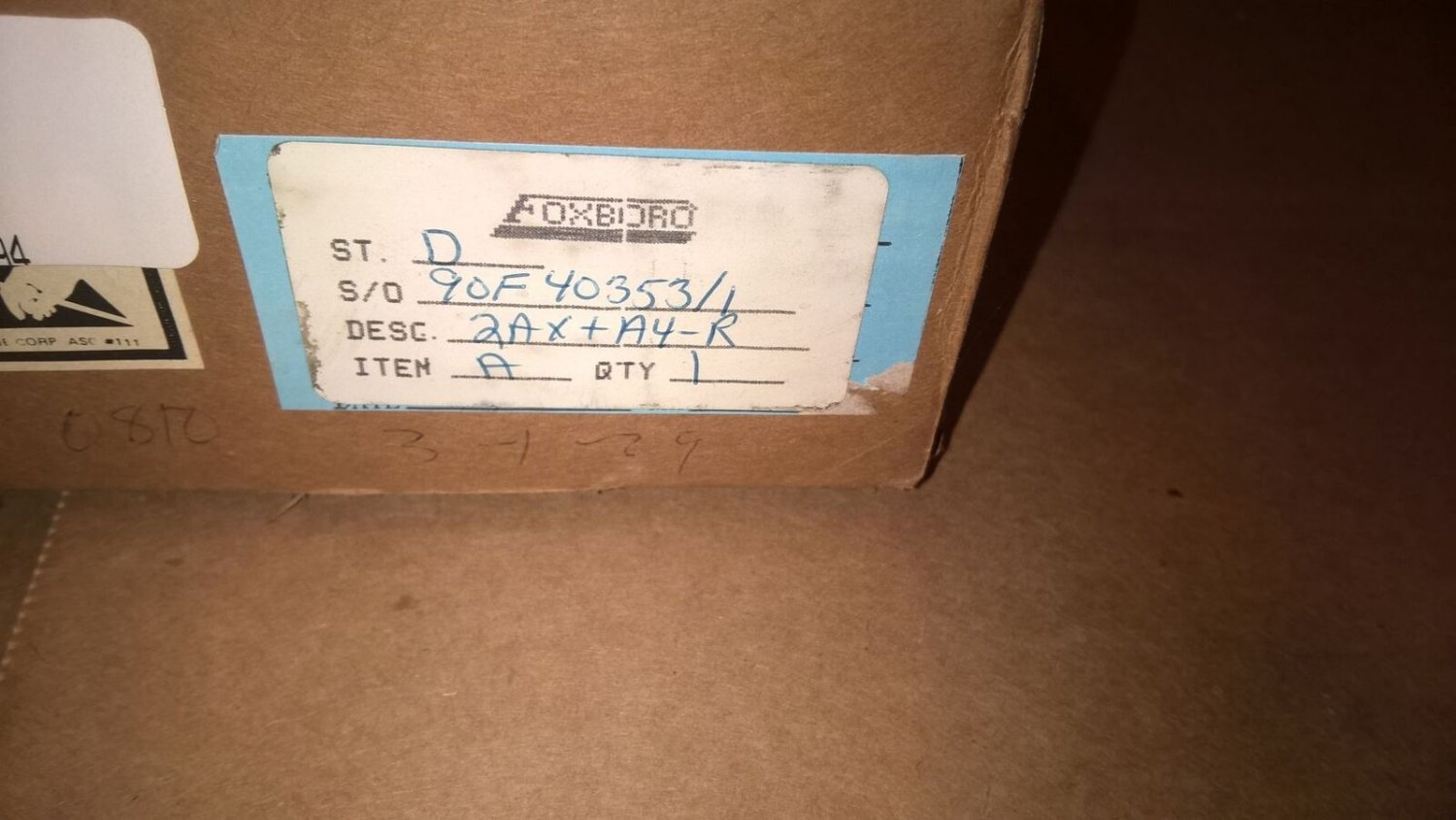 INVENSYS Foxboro 2AX+A4-R Spec 200 System P&I Control Card Original Box ...