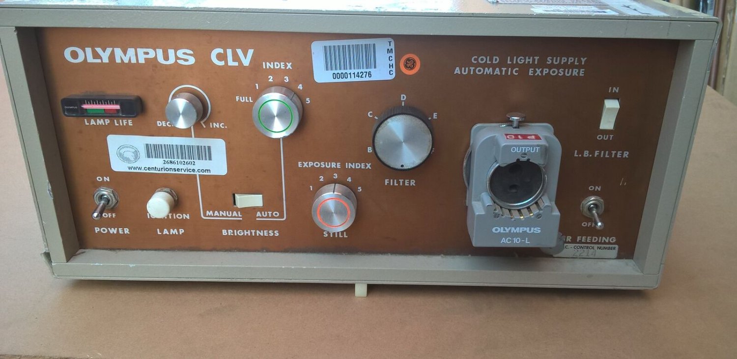 Olympus CLV Cold Light Source Supply with AC10-L adapter installed ...