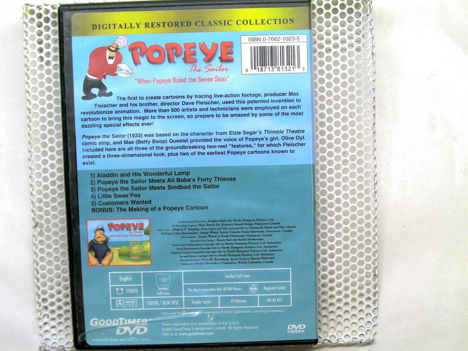 Popeye the Sailor: When Popeye Ruled the Seven Seas, [DVD]