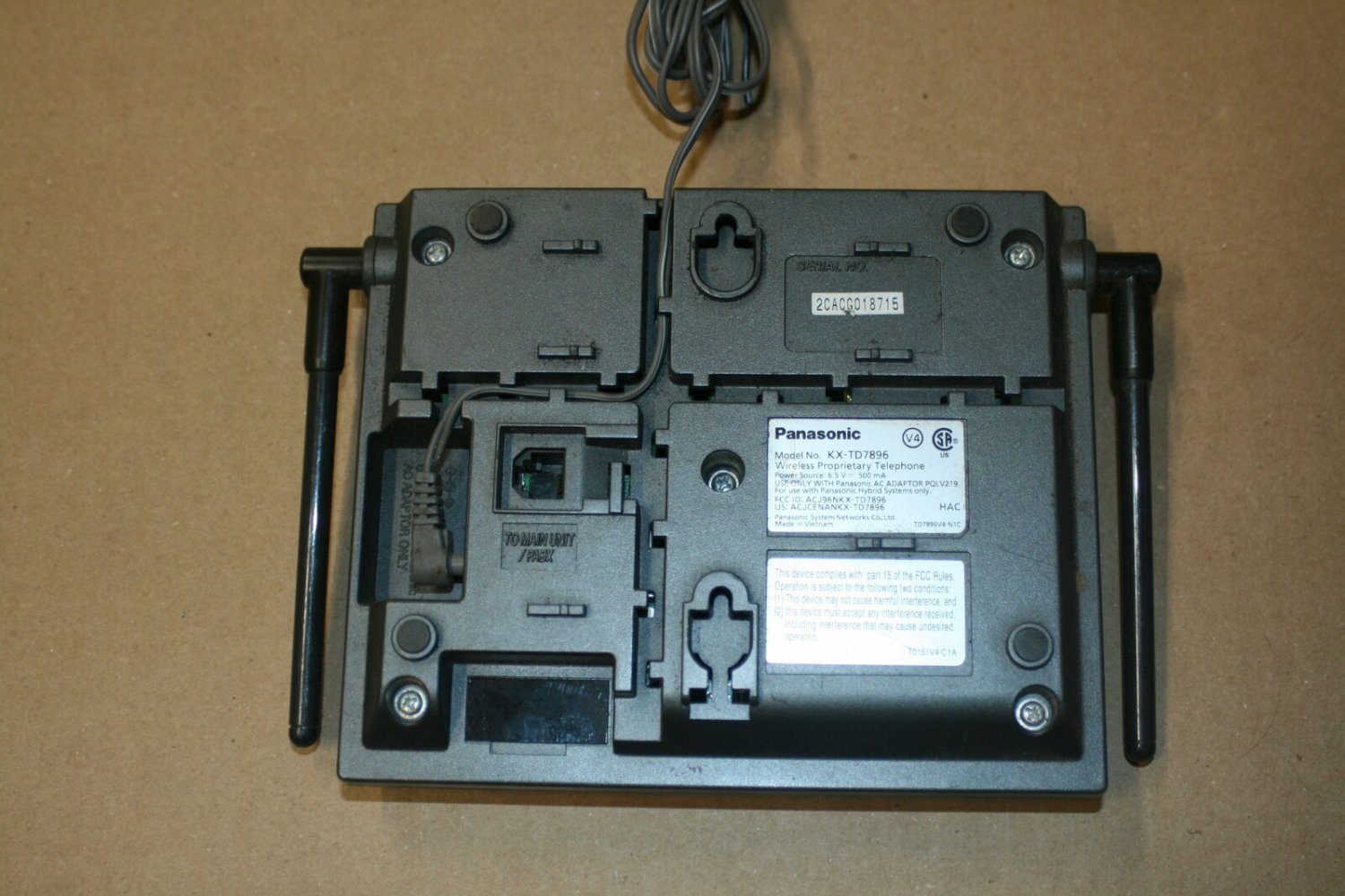 Panasonic KX-TD7896 Cordless Phone BASE STATION with wall mount