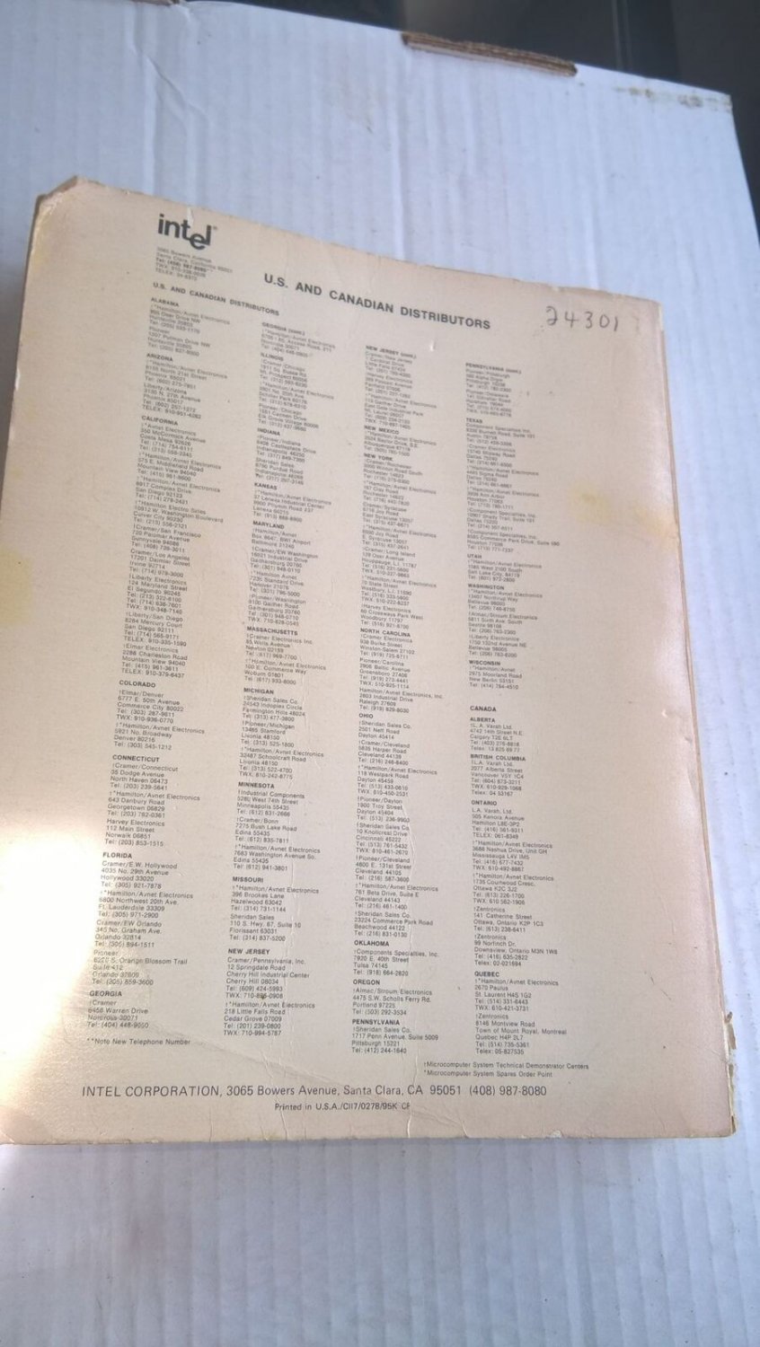 Intel Component Data Catalog 1978