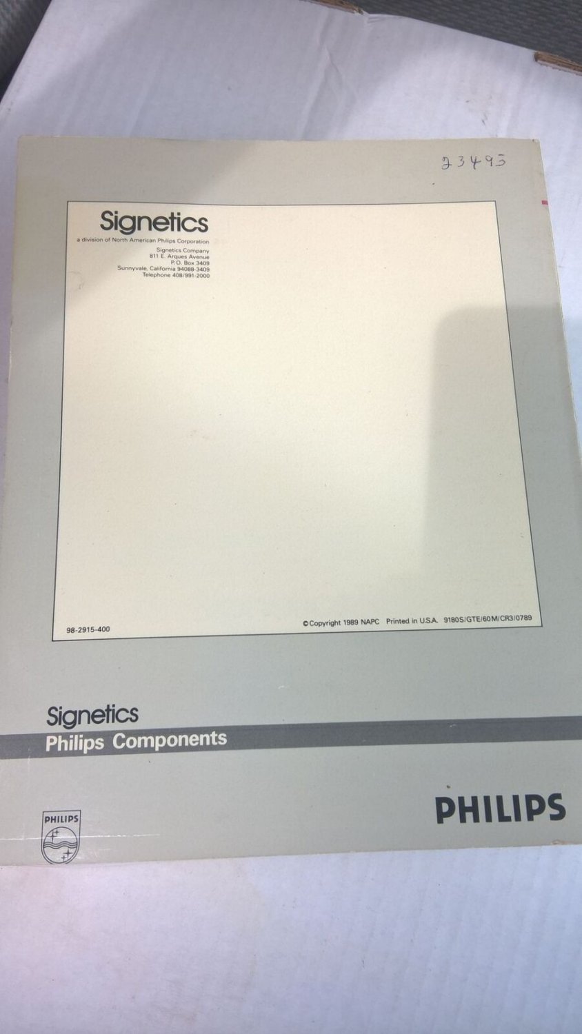 Philips Data Handbook Signetics FAST Logic Components 1989 98-2915-400