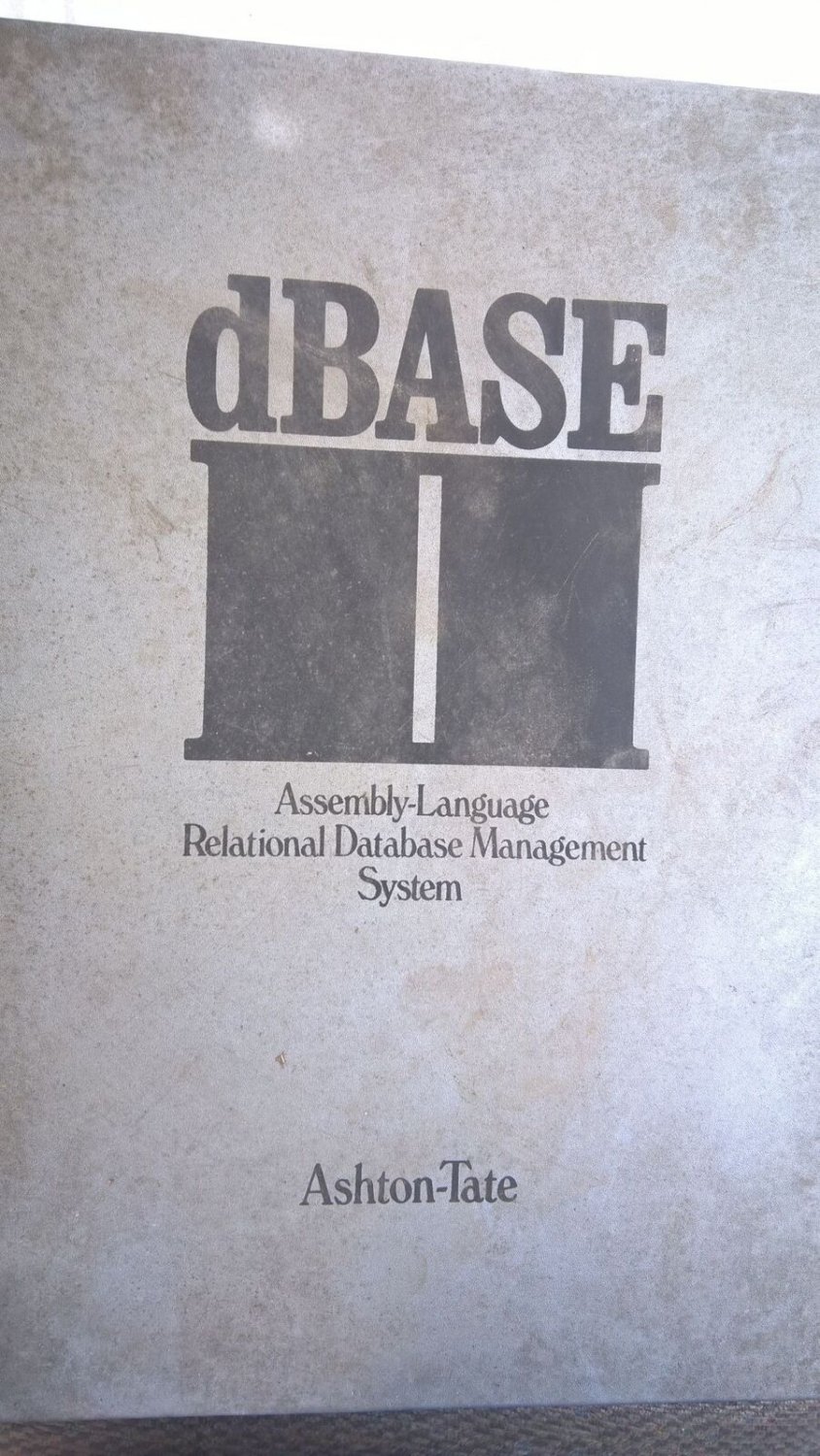 Ashton-Tate Dbase II 2 Relational Database Management Software Manual book