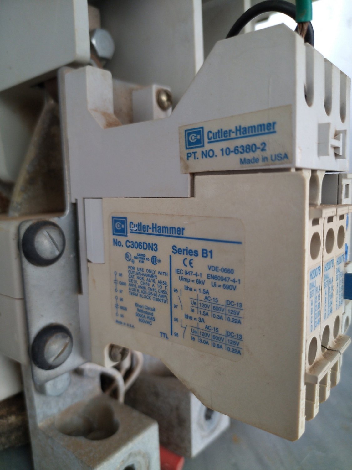EATON CUTLER HAMMER AN16SN0 B1 SIZE 5 MOTOR STARTER 440/480V 1891-3 ...