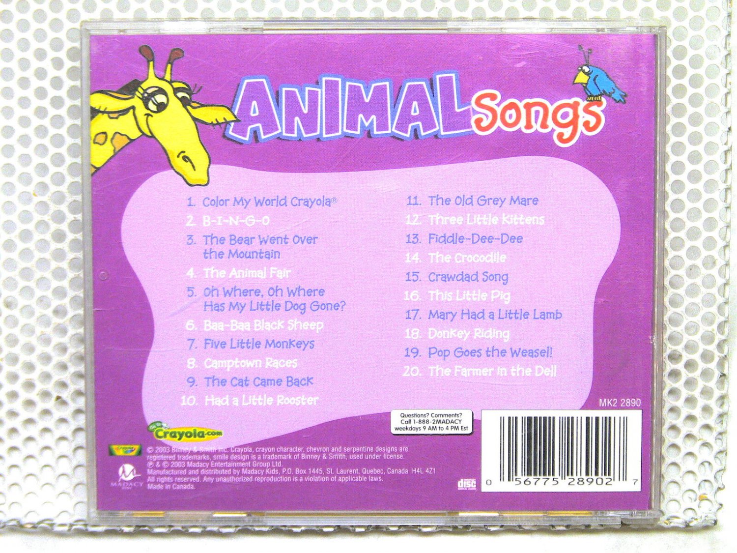 Crayola Animal Songs By Various 20 Tracks W/activities (cd)