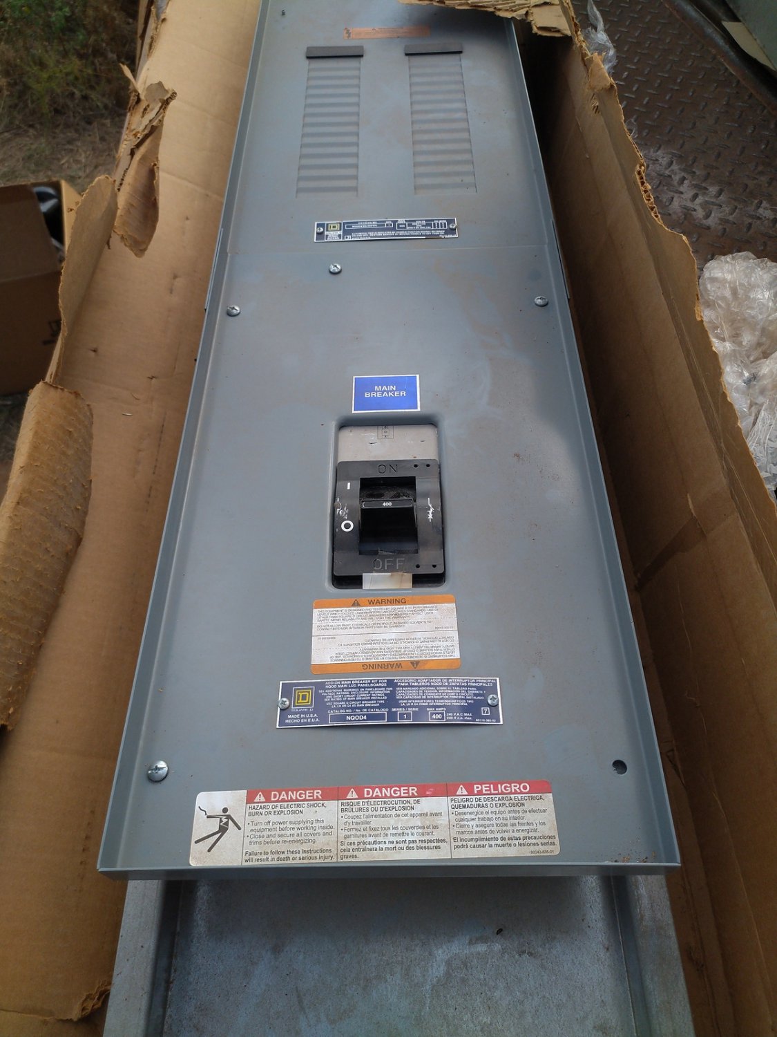 New In Box SquareD NQOD430L400TFL Panelboard Interior LAP36400MB 400A ...