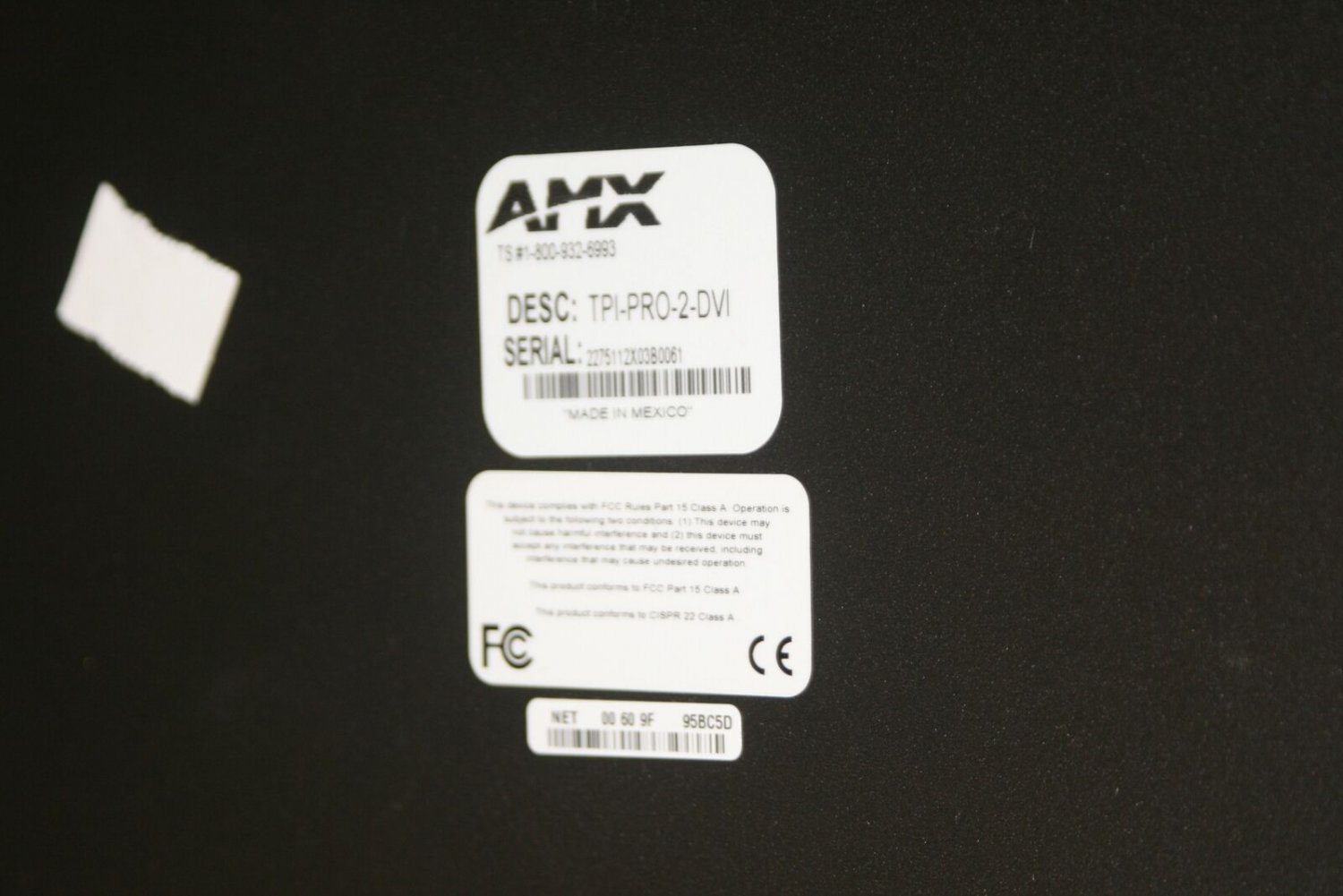 AMX Harmon Netlinx TPI-PRO-2-DVI Total Presentation W/power adapter ...