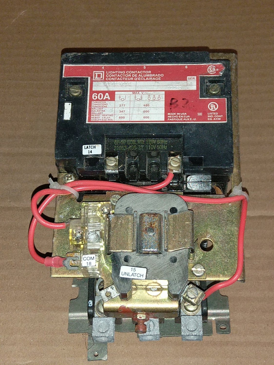 Square D 8903-SP012 Lighting Contactor 60 Amp 120V Coil 3P 3Ph ...