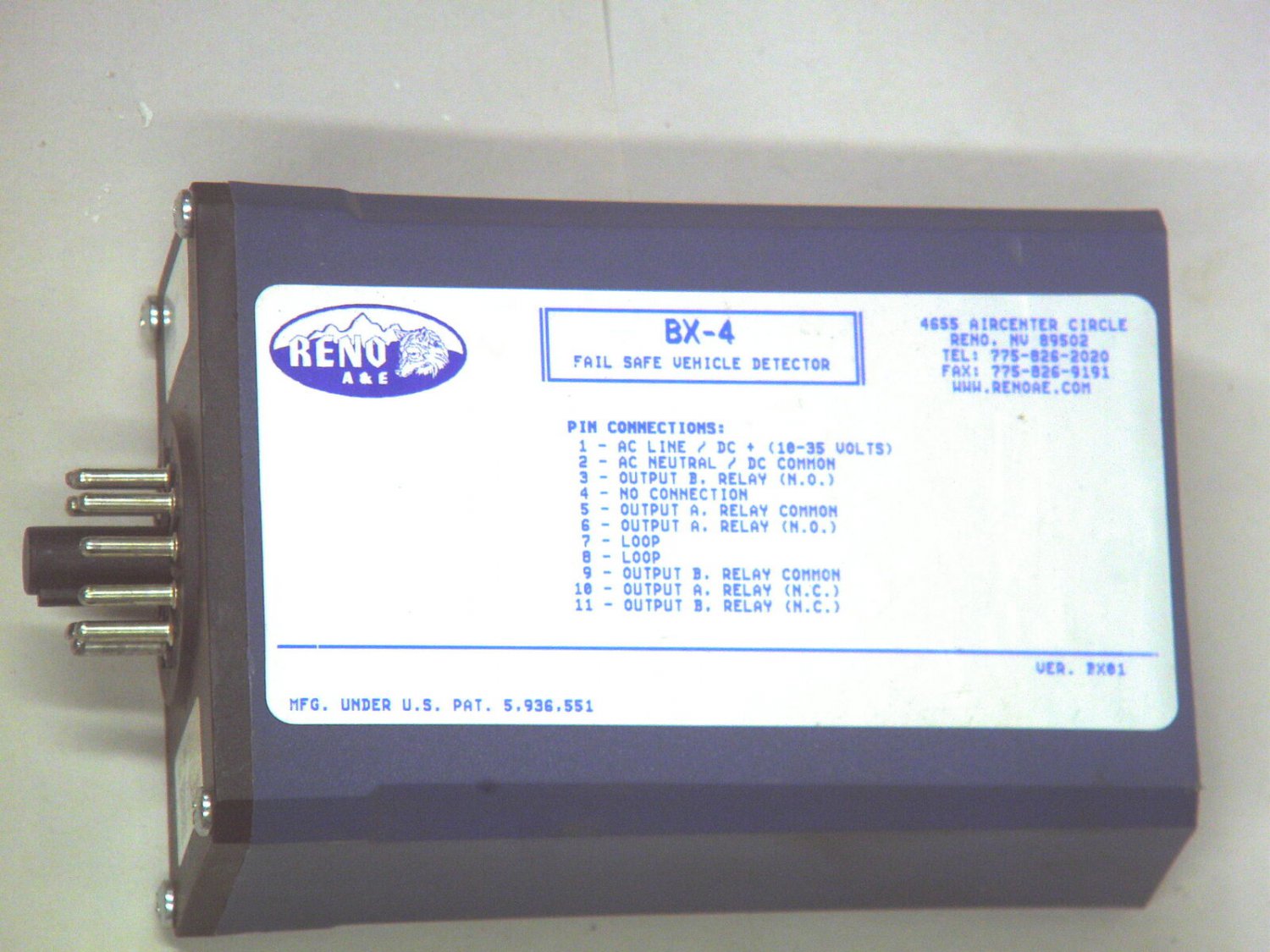 Reno A & E Model BX-4 Auto Gate Vehicle Detector Module Ground Loop