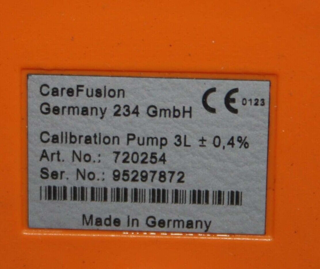 VYAIRE Jaeger PFT 3L Calibration Pump 720254 +-0.4% Viasys