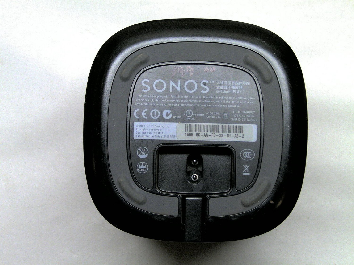 Black Sonos Play:1 1st Gen Wireless WiFi Speaker