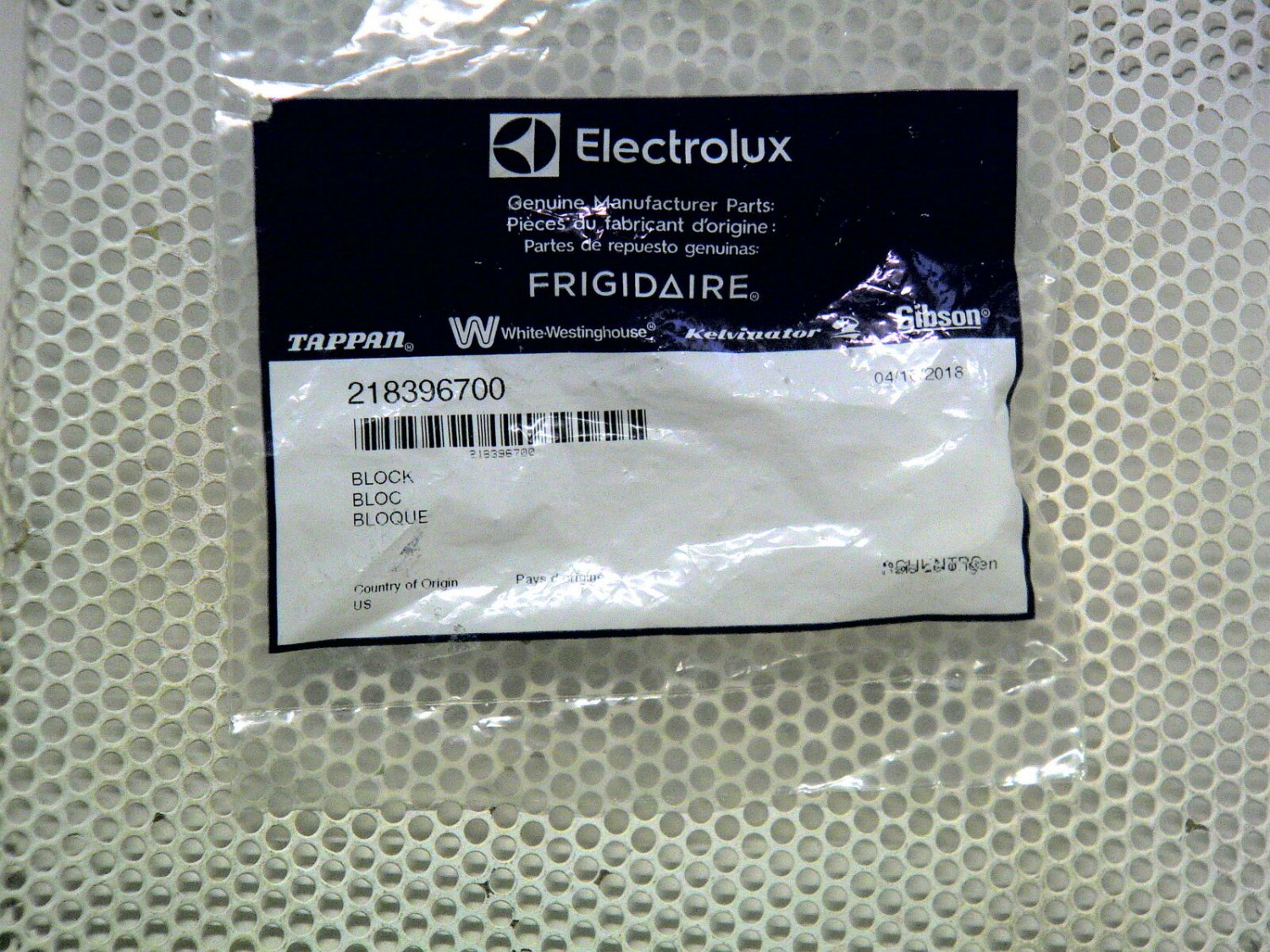 New Genuine OEM Frigidaire Refrigerator Door Handle Mounting Block ...