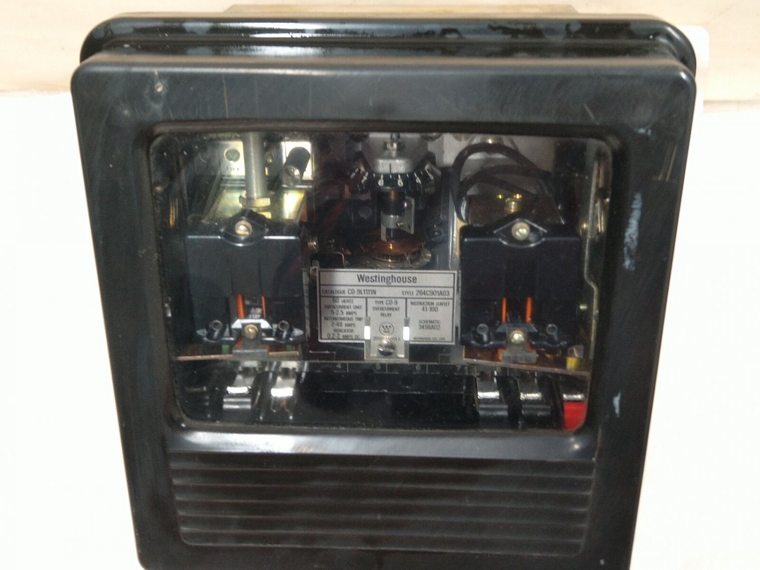 ABB WESTINGHOUSE RELAY OVERCURRENT .5-2.5AMP 60HZ 264C901A03 CO-9L1111N ...