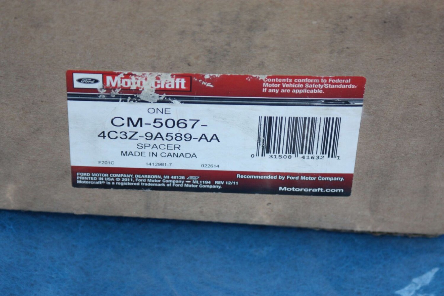 Ford OEM Motorcraft 4C3Z9A589AA - Motorcraft Throttle Body Spacer 4c3z ...