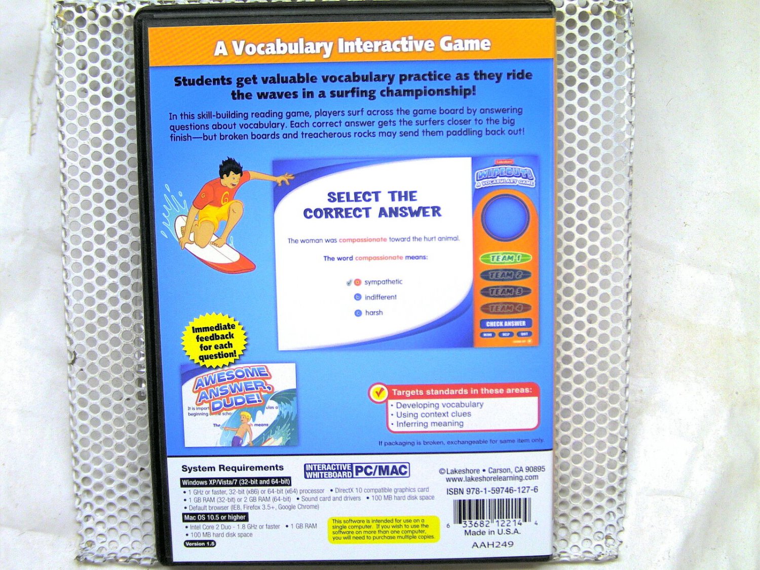 Lakeshore grades 4-6 Wipeout Interactive Vocabulary Game