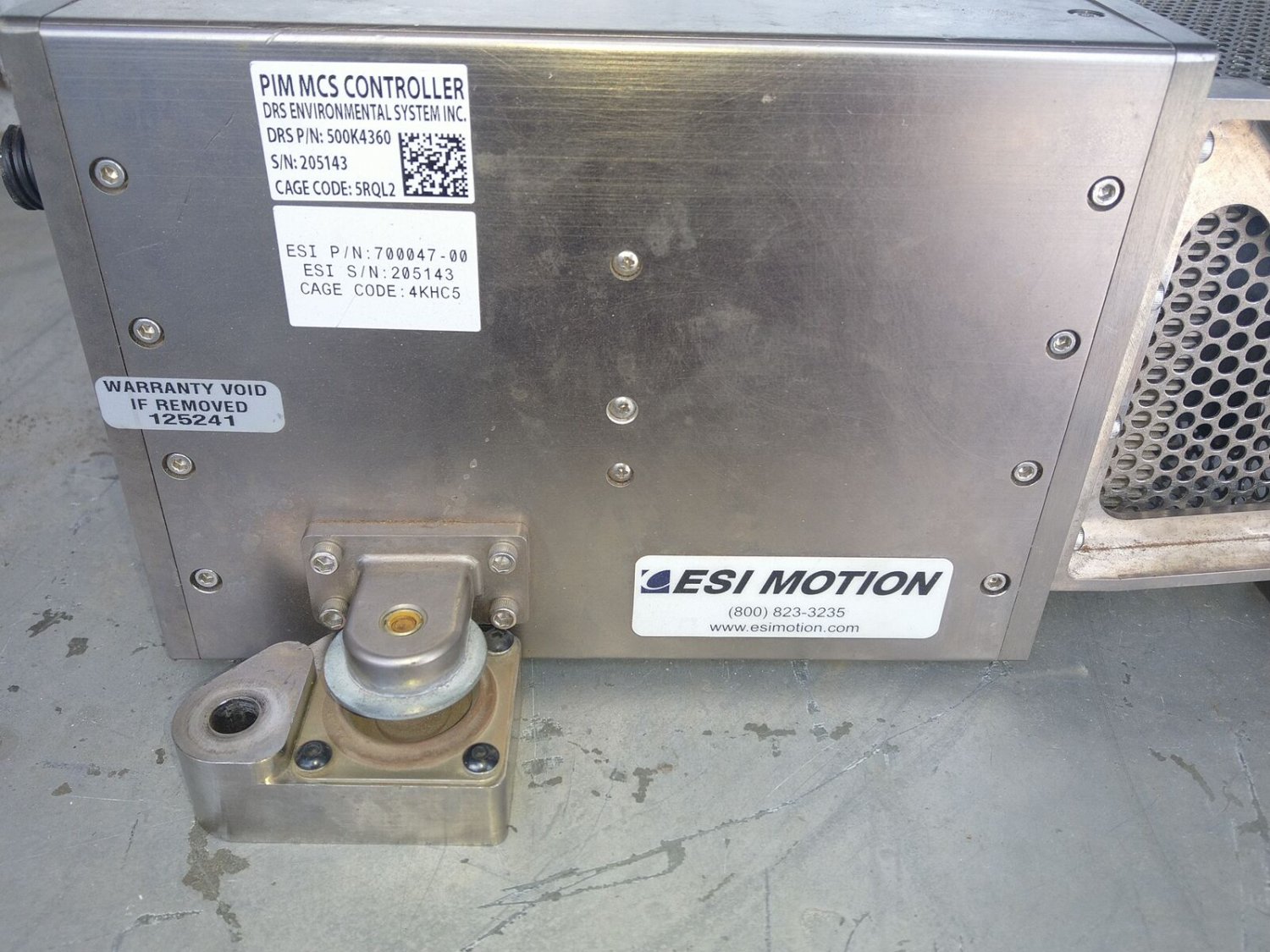 ESi Motion PIM MCS Controller DRS P/N 500K4360 ESI P/N 700047-00