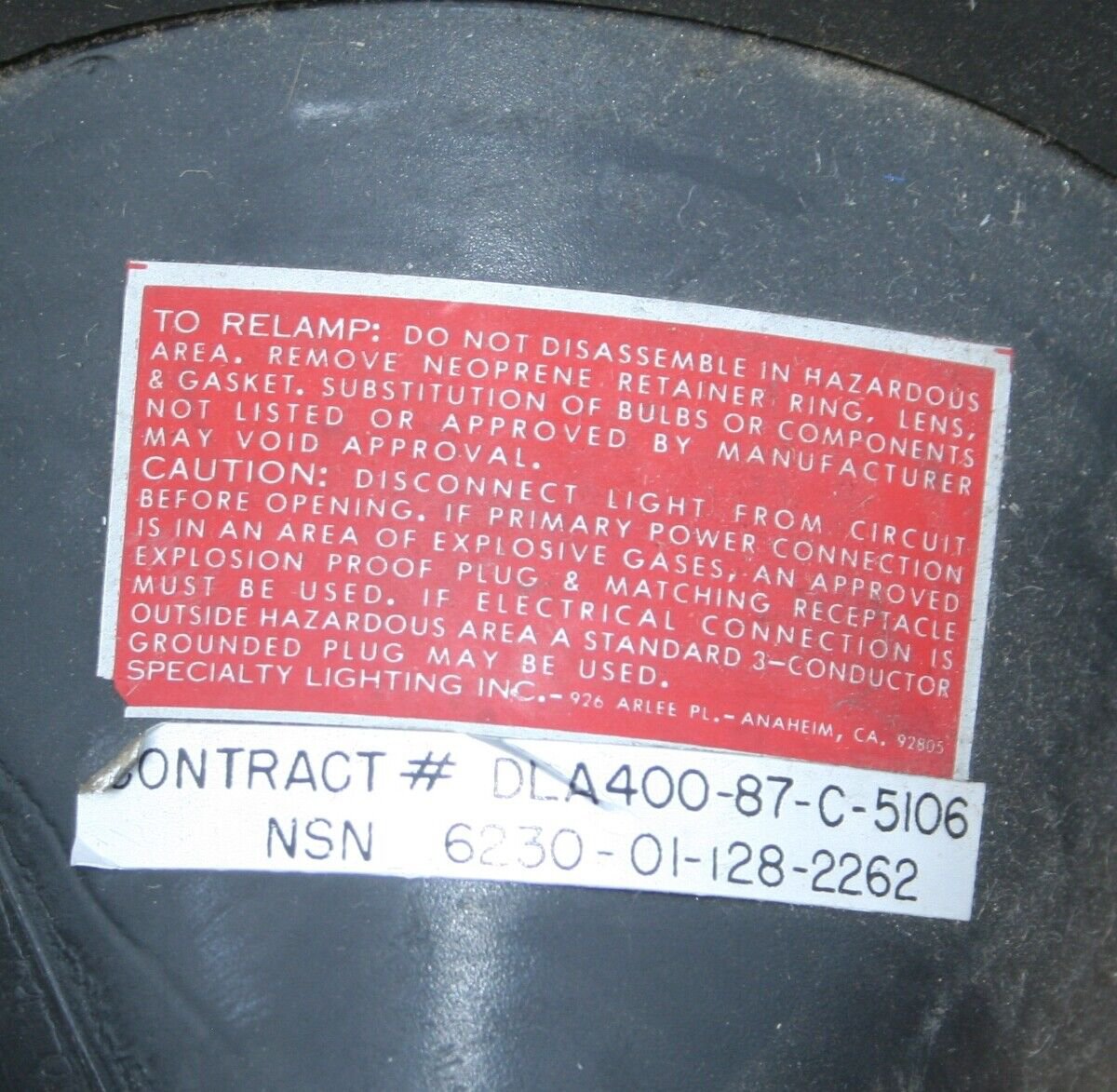 Specialty Lighting JETLITE High Intensity Inspection Light 2127-803 55K ...