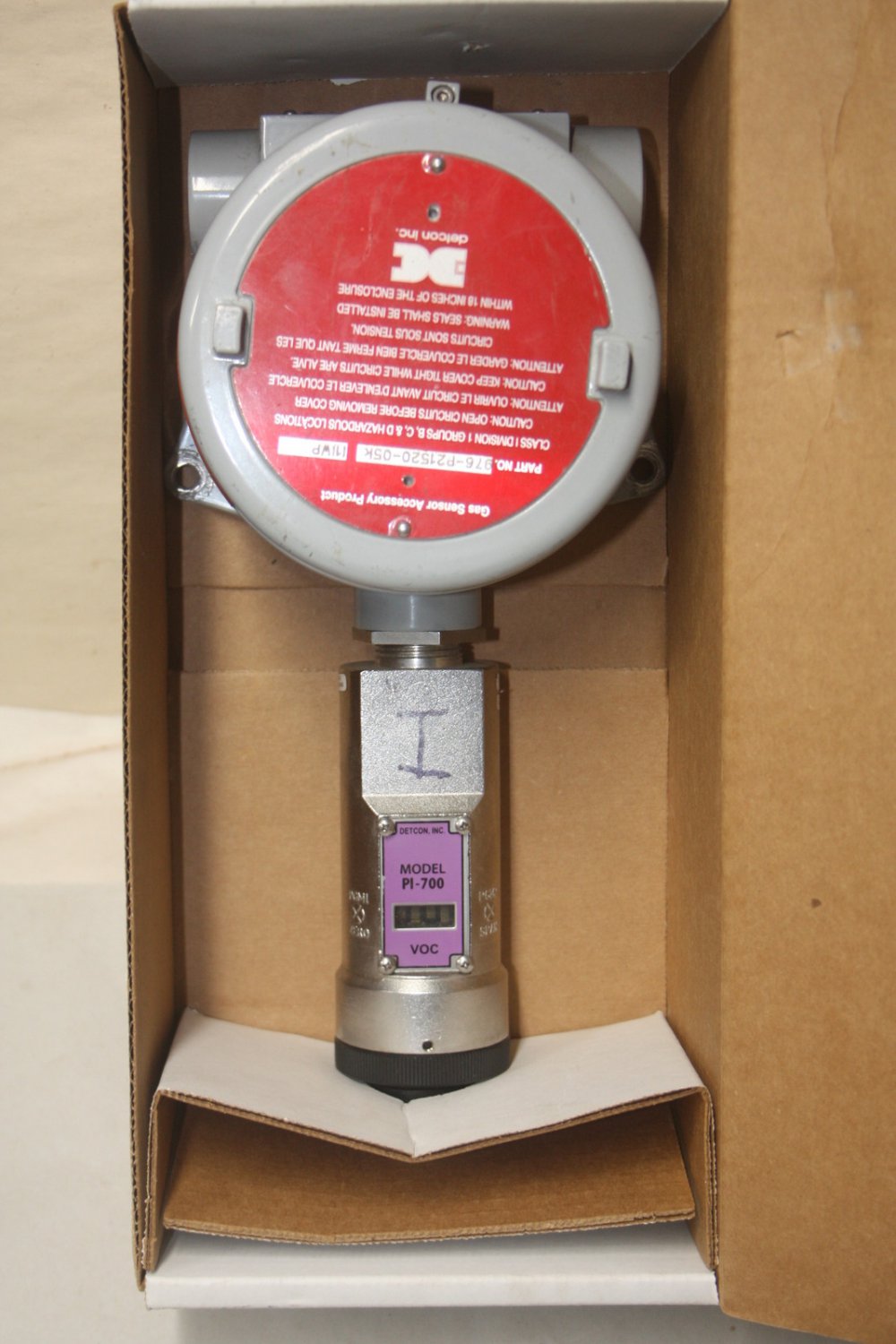 Detcon PI-700 VOC Gas Detection Sensor 967-P21520-05K Detector 701-VOC ...