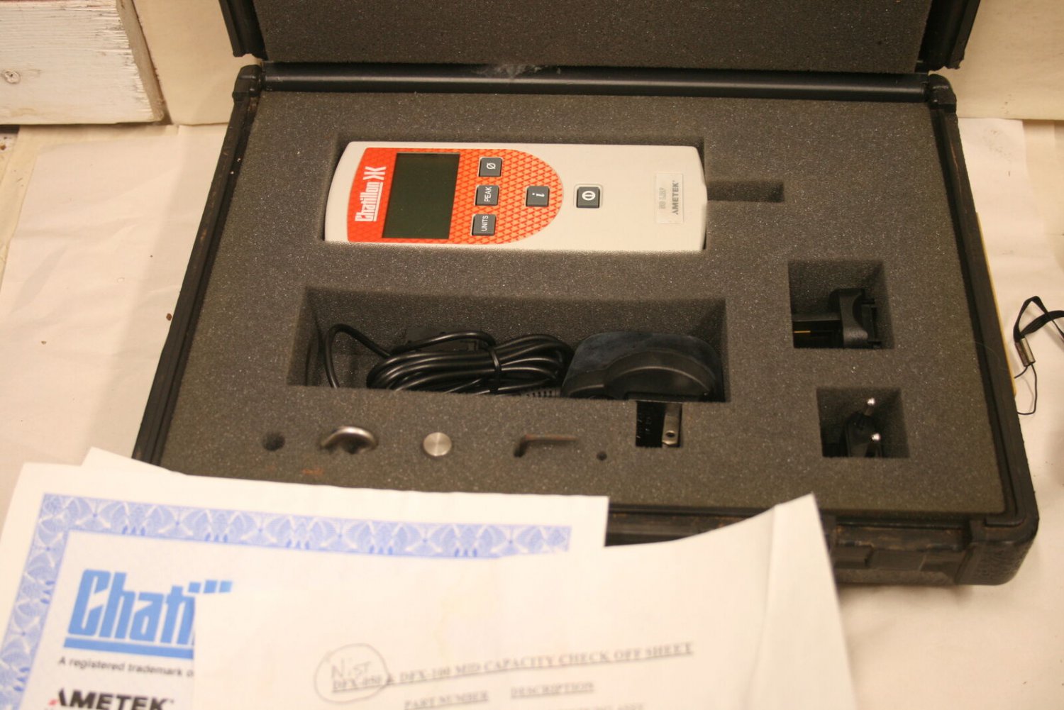 CHATILLON AMETEK 50 LBF FORCE GAUGE DFX-050 (DFS-050 ) with NIST cert 50LBF