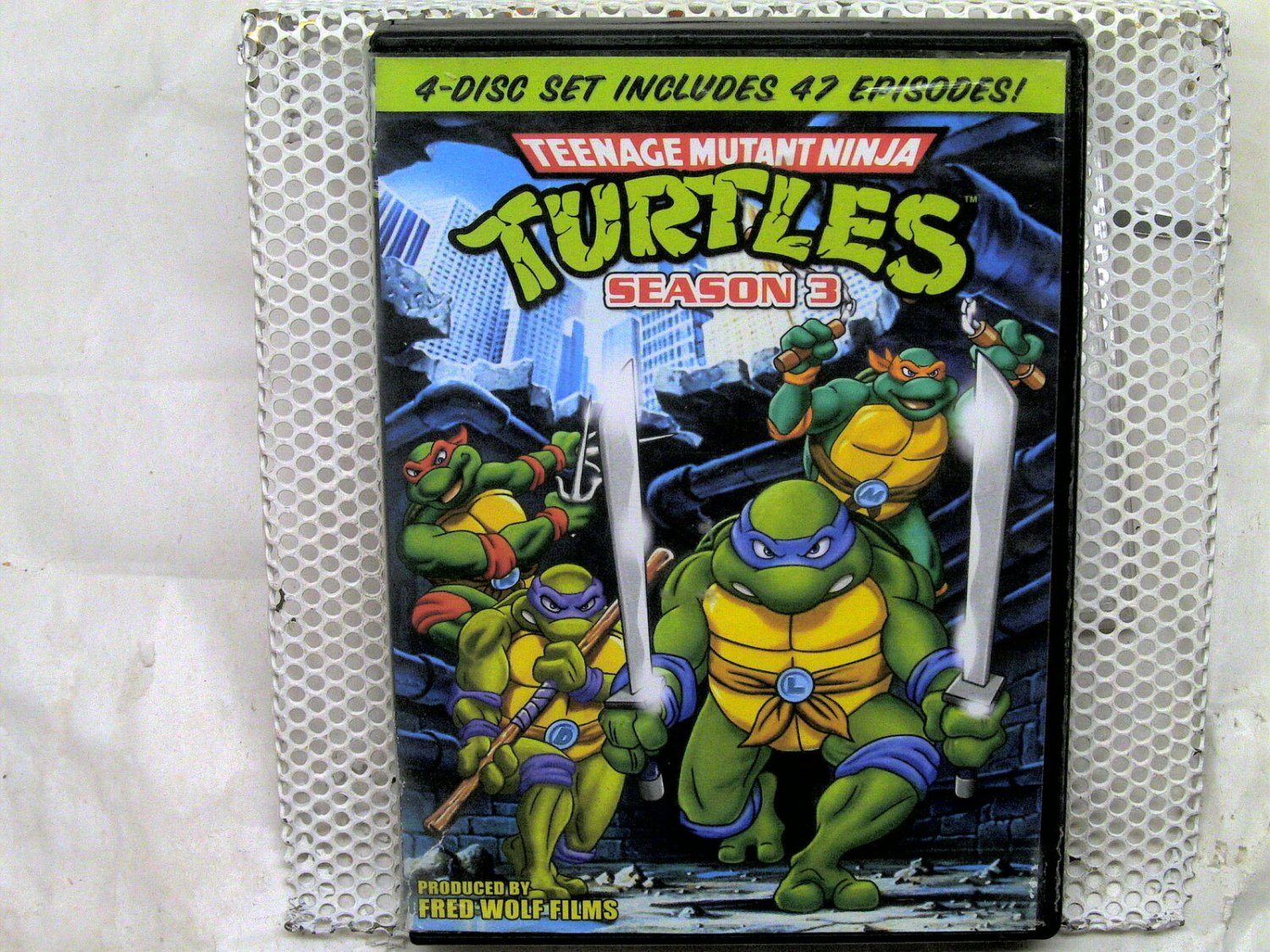 Teenage Mutant Ninja Turtles Season 3 DVD Set 4-discs 47 Episodes! RARE