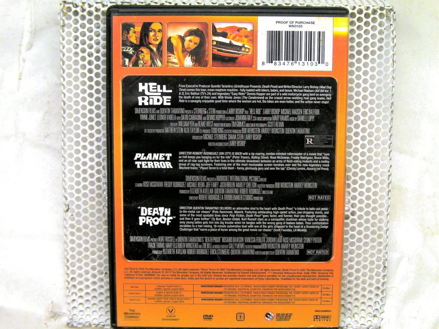 Action Triple Feature Hell to Ride Planet Terror Death Proof [DVD] [DVD]