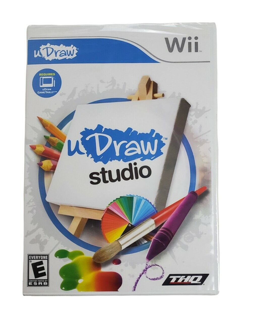 uDraw Studio (Nintendo Wii, 2010) disc and booklet and case