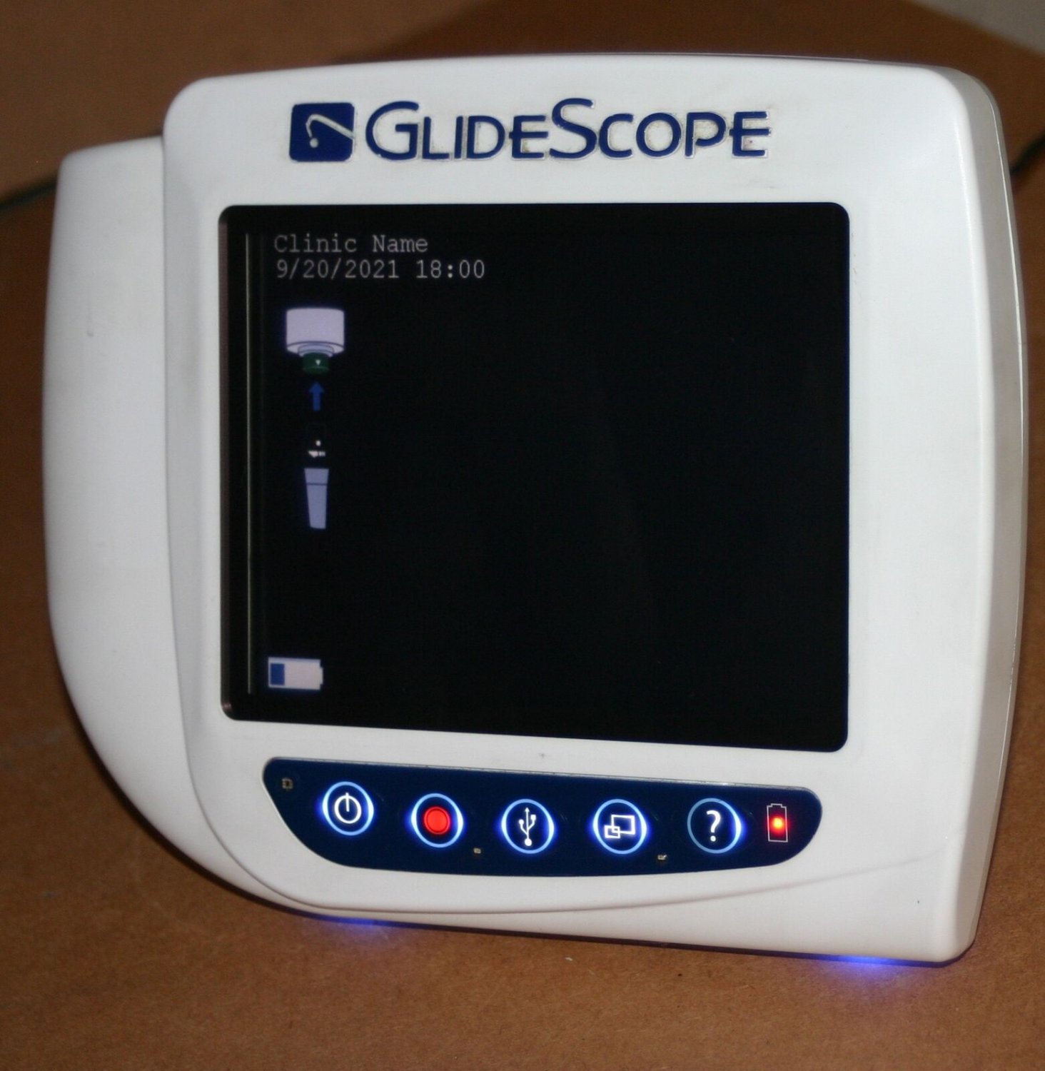Verathon Glidescope Cobalt AVL Laryngoscope Video Monitor 0570-0304+power supply