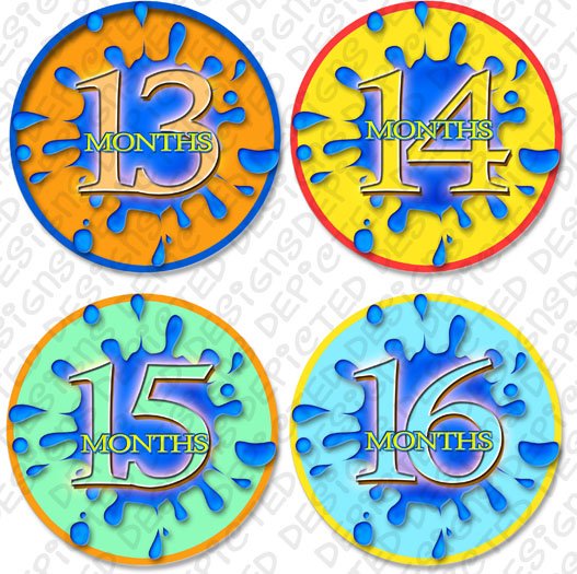 SPLASHES OF COLOR ONESIE STICKERS 13 to 24 months by Onesie Stickers ...