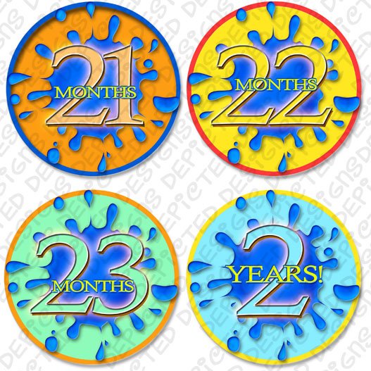 SPLASHES OF COLOR ONESIE STICKERS 13 to 24 months by Onesie Stickers ...