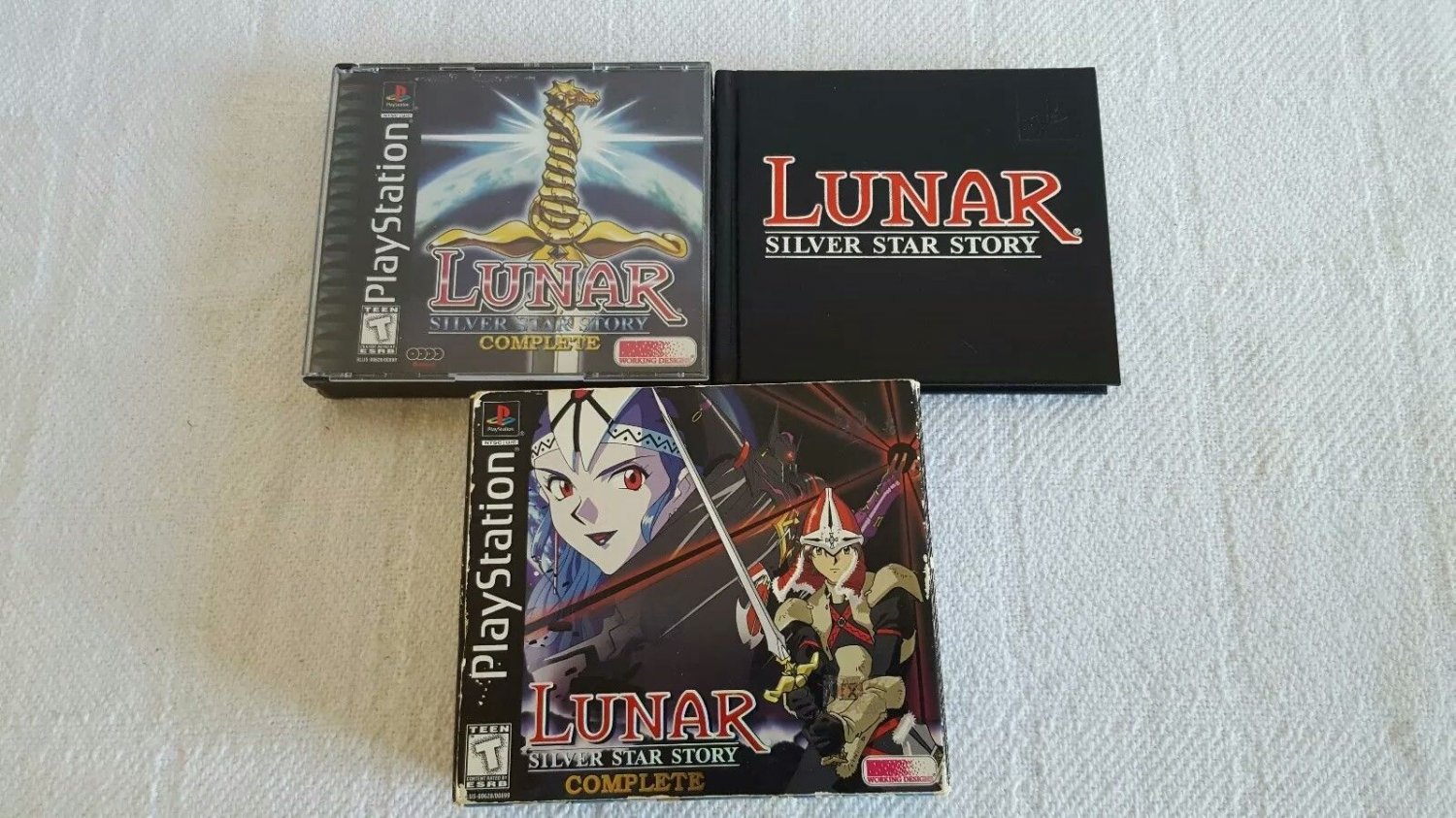 Lunar: Silver Star Story Complete - (Sony PlayStation, PS1) 4 Disc NO MAP
