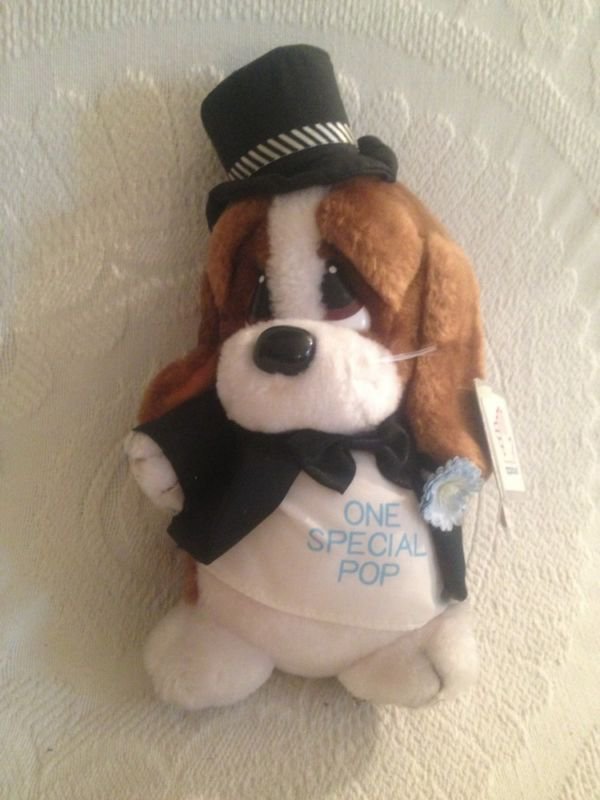 11" VTG 1986 Applause Sad Sam Plush Dog Tux Top Hat One Special Pop W/ Tags