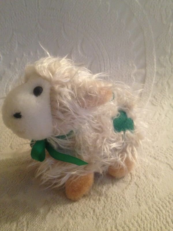 Allied 6" Ireland Shamrock Plush Stuffed Shaggy Sheep Lamb Dublin