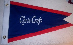 Custom Nylon Pre War Chris Craft Boat Burgee Flag