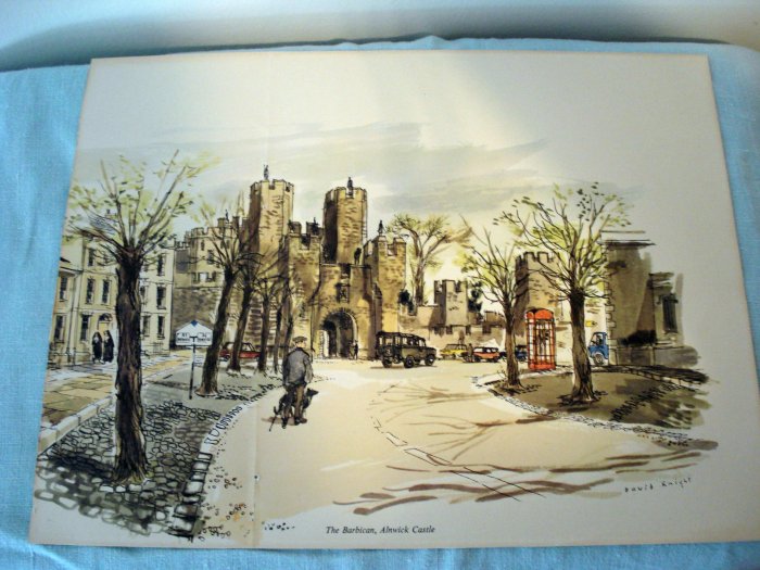 David Knight print The Barbican, Alnwick Castle Proctor and Gamble Ltd ...