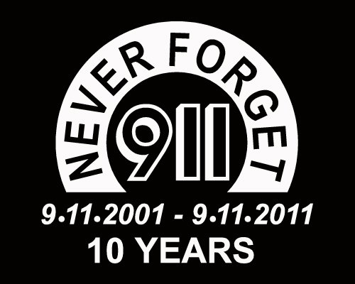 911 Never Forget Commemorative Decal Sticker White Vinyl