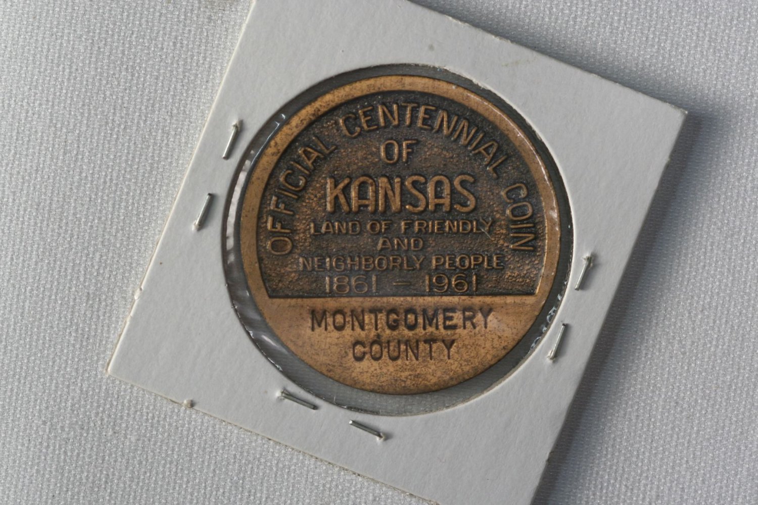 1961 Kansas Centennial Token - Mongomery County Issue