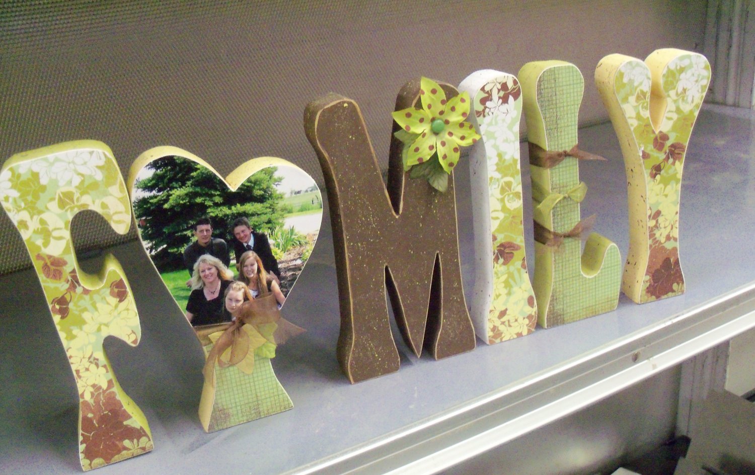 Wooden letters, family, personalized, matching, decorated