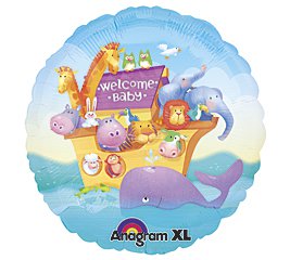 Welcome Baby Noahs Ark Balloon 18 Inch Mylar