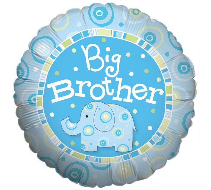 Big Brother Elephant 18 Inch Mylar Balloon