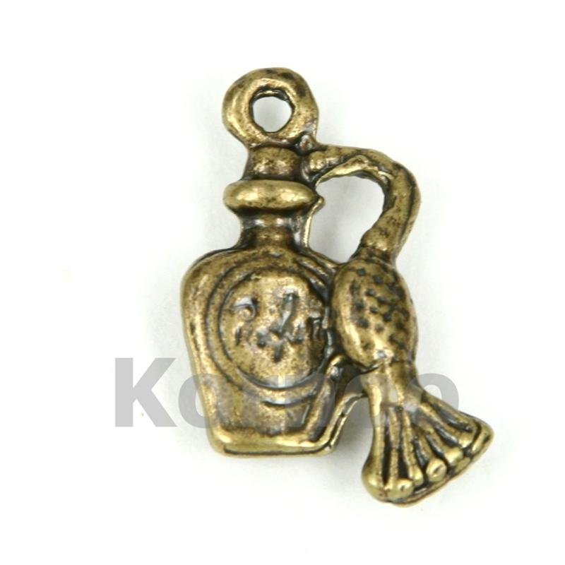 Bronze Tall Perfume Atomizer Charm